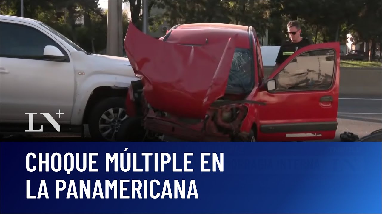 Choque múltiple en Panamericana y General Paz; un hombre tiene hemorragia interna