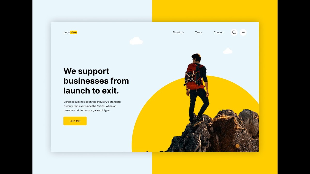 figma hero section design for beginner