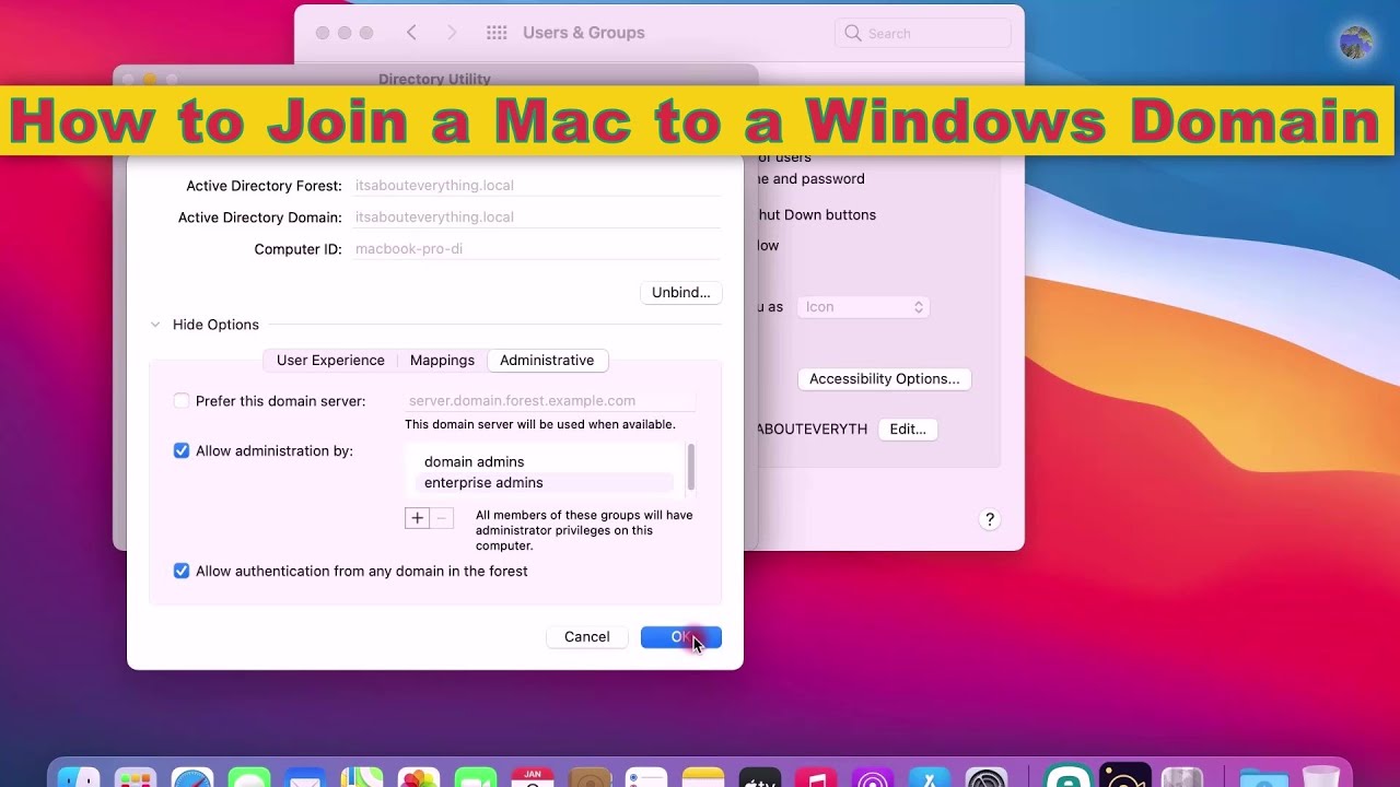 How to join a Mac to a Windows Domain