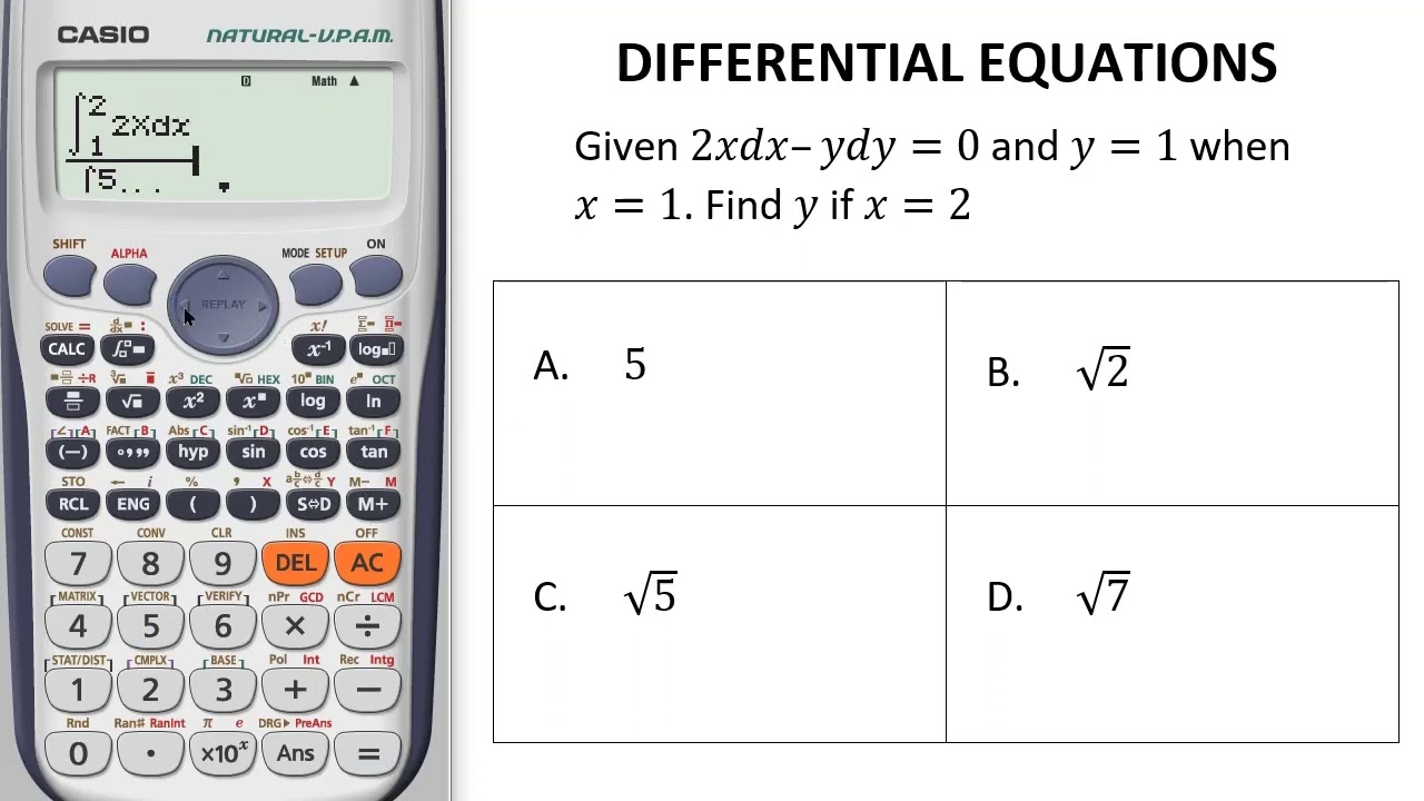 [CalcYou] Solving Differential Equations Using Calculator Example 2