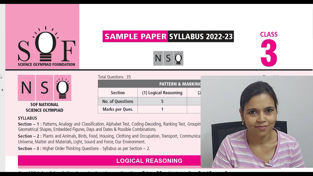 NSO Class 3 Sample Paper Solved | NSO Olympiad Class 3 2022 | National Science Olympiad Class 3