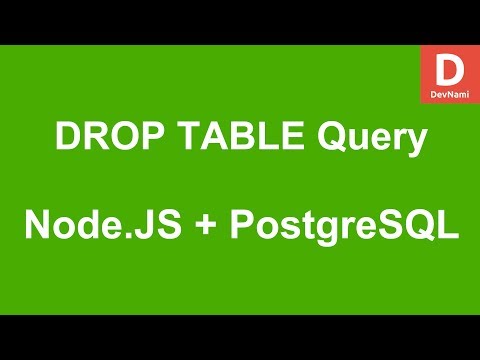 Learn Node JS How to DROP TABLE query in PostgreSQL Database - Mind Luster