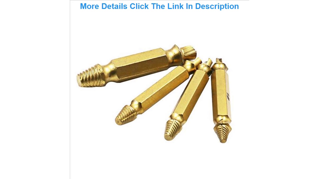 Titanium plating Damaged Screw Extractor Drill Bits Guide Set Broken Speed Out Easy out Bolt Stud