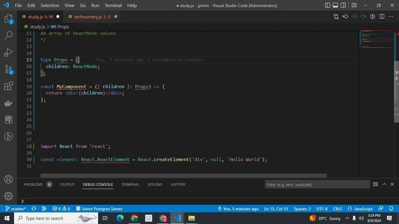 explain JSX.Element, ReactNode and React.ReactElement in react js what is the difference