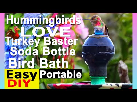 Hummingbird Bath Flower Pot Fountain by TheOrneryMaker - Thingiverse