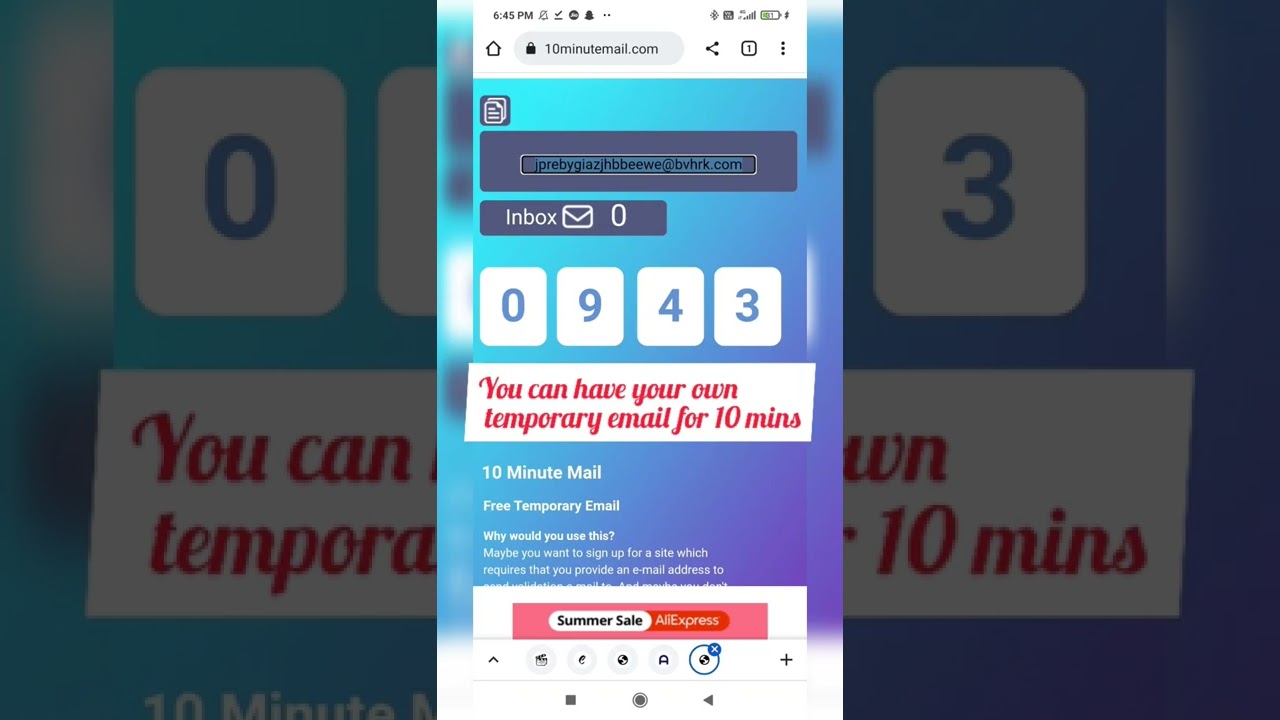 temporary email for 10mins #10minemail