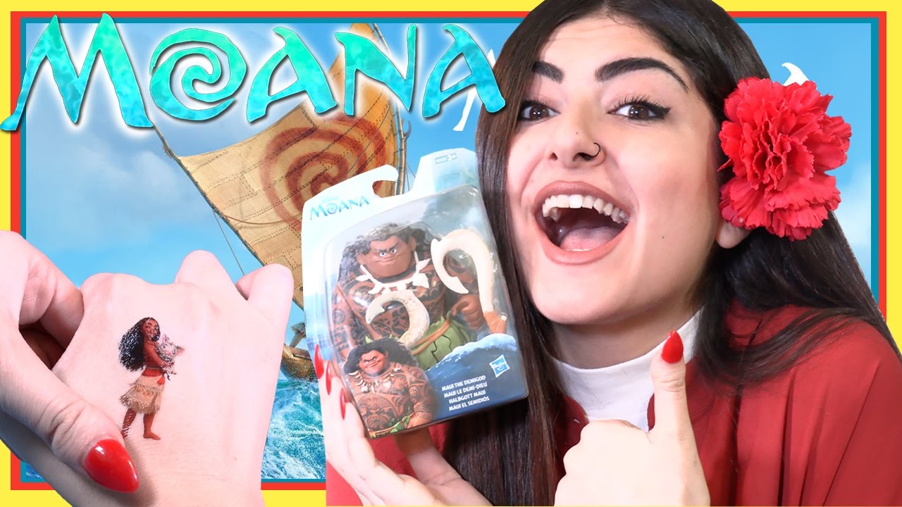 Disney Moana Maui The Demigod Figure & Tattoo Moana Ocean Spirit Tattoo Art Set