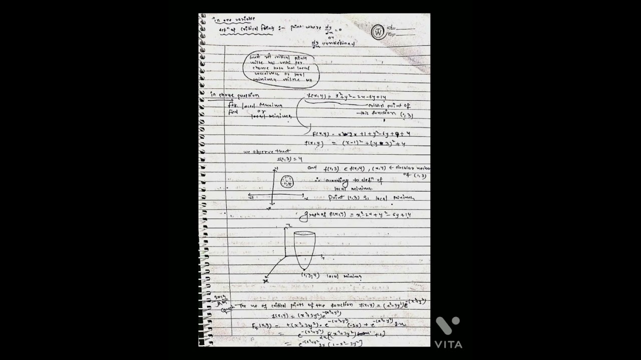 multivariable calculus lecture 41 note #study #iitjam
