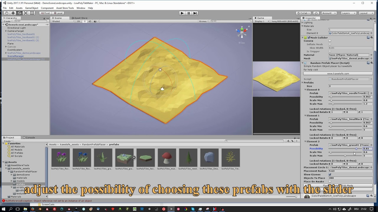 Random Prefab Placer - Tutorial