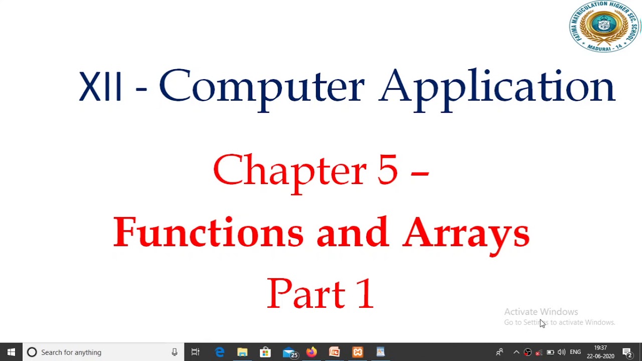12 CA PHP Chapter 5 Function & Array Part 1