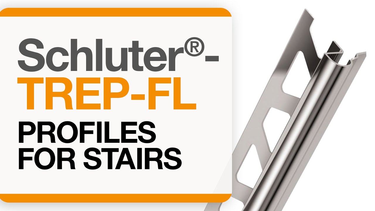 How to install tile edge trim on stairs: Schluter®-TREP-FL profile