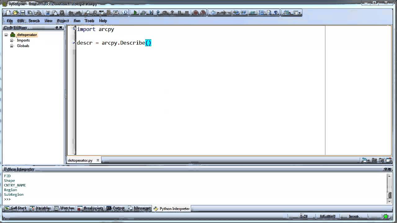 The Dot Operator in Python and ArcPy