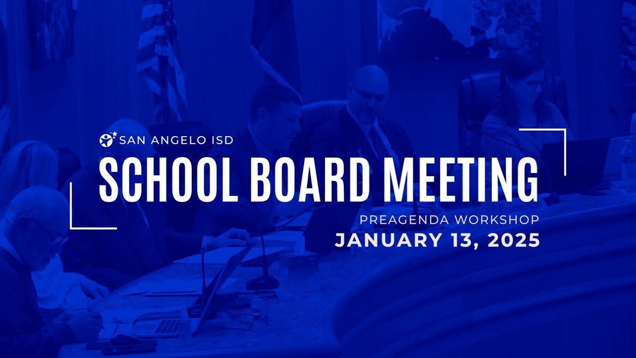 San Angelo ISD School Board Meeting - January 13, 2025
