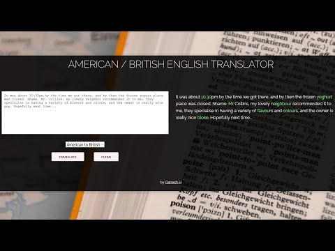 American British Translator - Quality Assurance Projects - freeCodeCamp