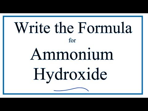 How to Write the Formula for Ammonium hydroxide