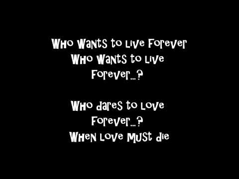 who wants to live forever lyrics Stacey Solomon
