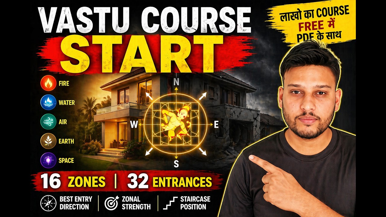Vastu Shastra Full Course (Intro Class) | 16 Zones, 32 Entrances, 5 Elements Explained | Vastu Basic