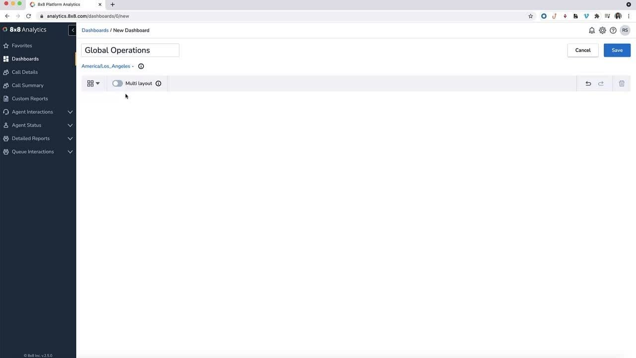 Analytics for Contact Center  -  Create a Dashboard