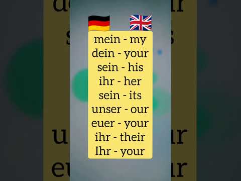 Personal Pronouns & Possessives in German #shorts