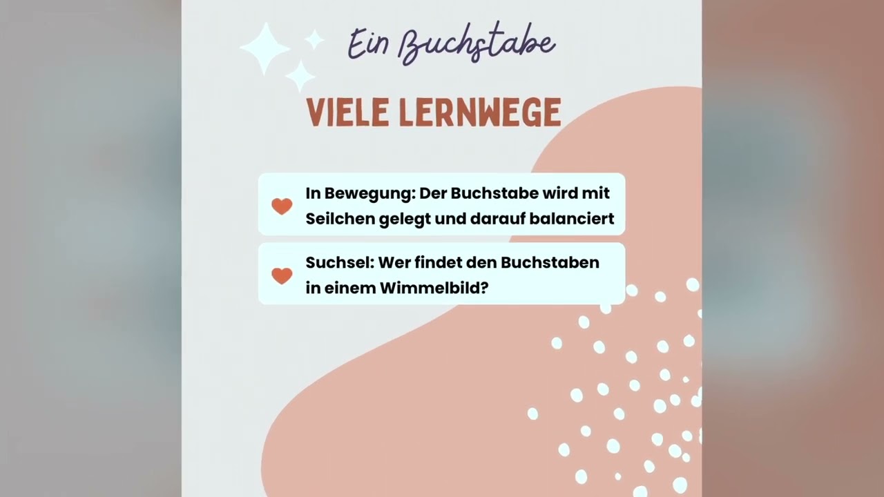 Ein Buchstabe, viele Lernwege