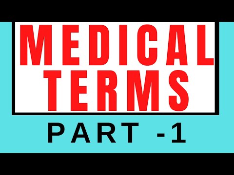 MEDICAL TERMS (PARTS-1) Pharmaceutical Concept [2021] | PC