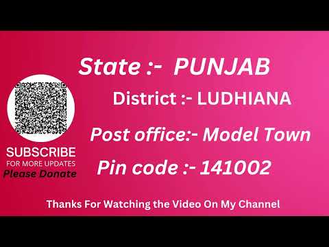 Punjab Ludhiana Model town Ka pin code 141002 / Ludhiana Model town ka post office