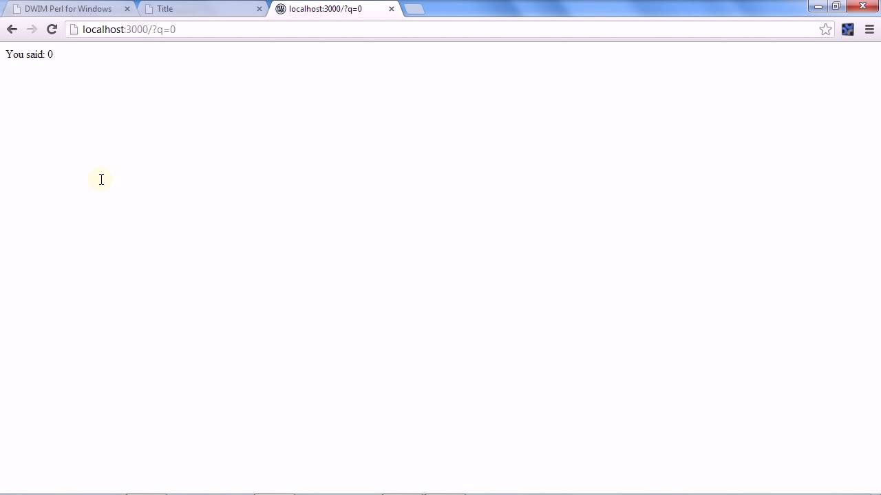 Getting started with Perl Dancer - Web programming