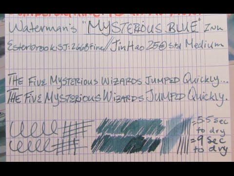 Ink Review: Waterman's Mysterious Blue Ink