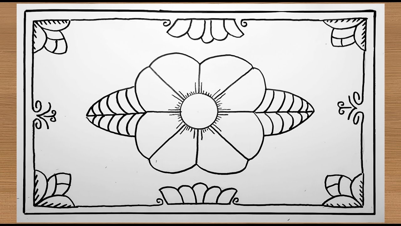 Cara menggambar batik motif bunga || batik motif flora