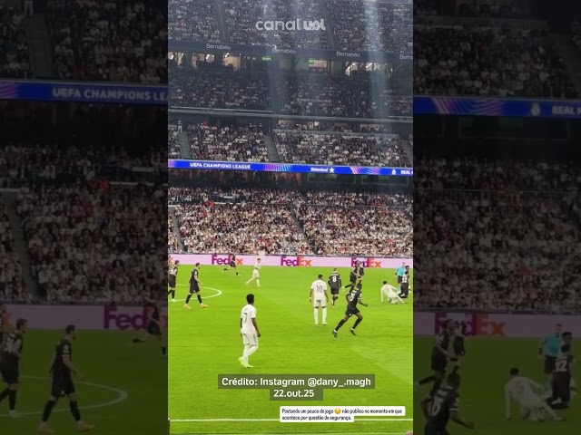 Modelo que divulgou mensagens com Vini Jr. vai a jogo do Real Madrid