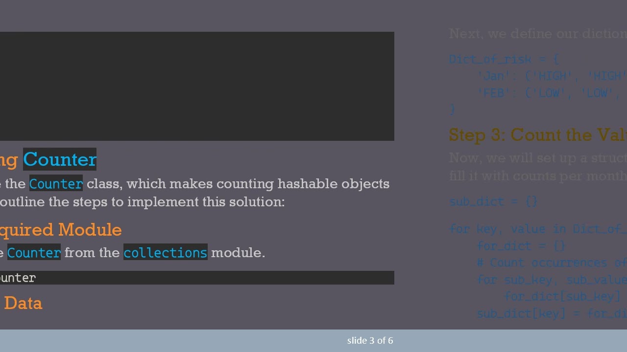 Efficiently Counting Specific Values in a Python Dictionary Using Counter