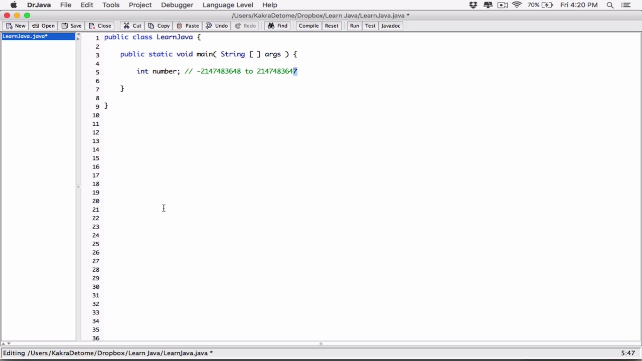 19. Primitive Integer data type: int - Learn Java
