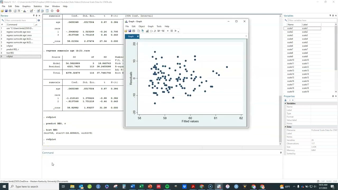 Multiple Linear Regression with and without Interactions in Stata Tutorial