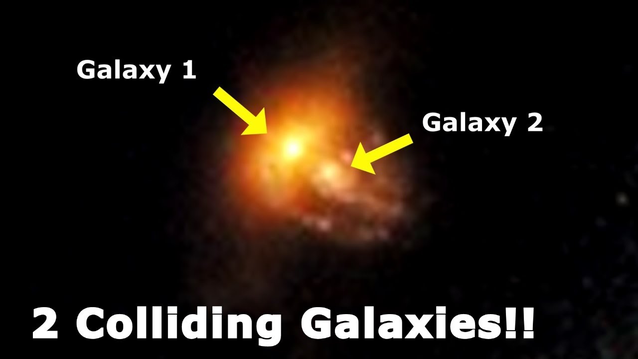NASA James Webb Space Telescope Capture 2 & 3 Colliding Galaxies Billion Light Year Away in space.