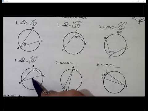 9-5 Inscribed Angles and Inscribed Quadrilaterals