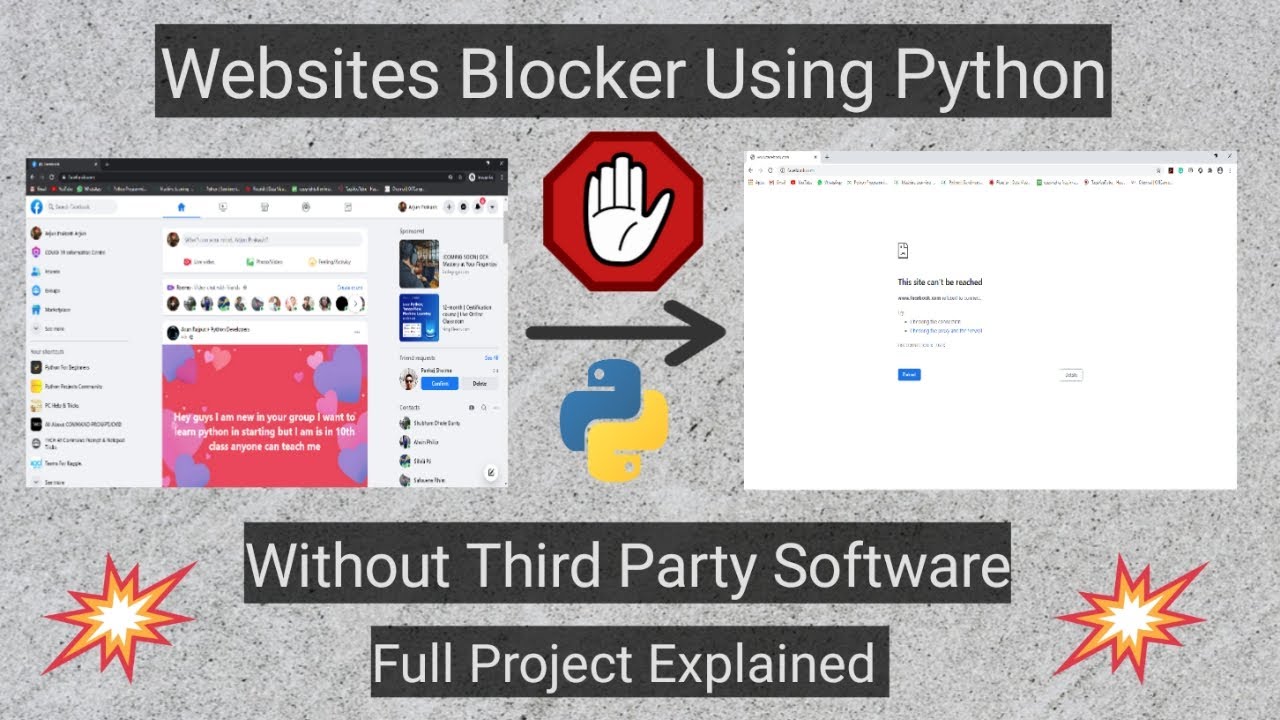 Website Blocker using Python | Python Project | Python Project for Beginners