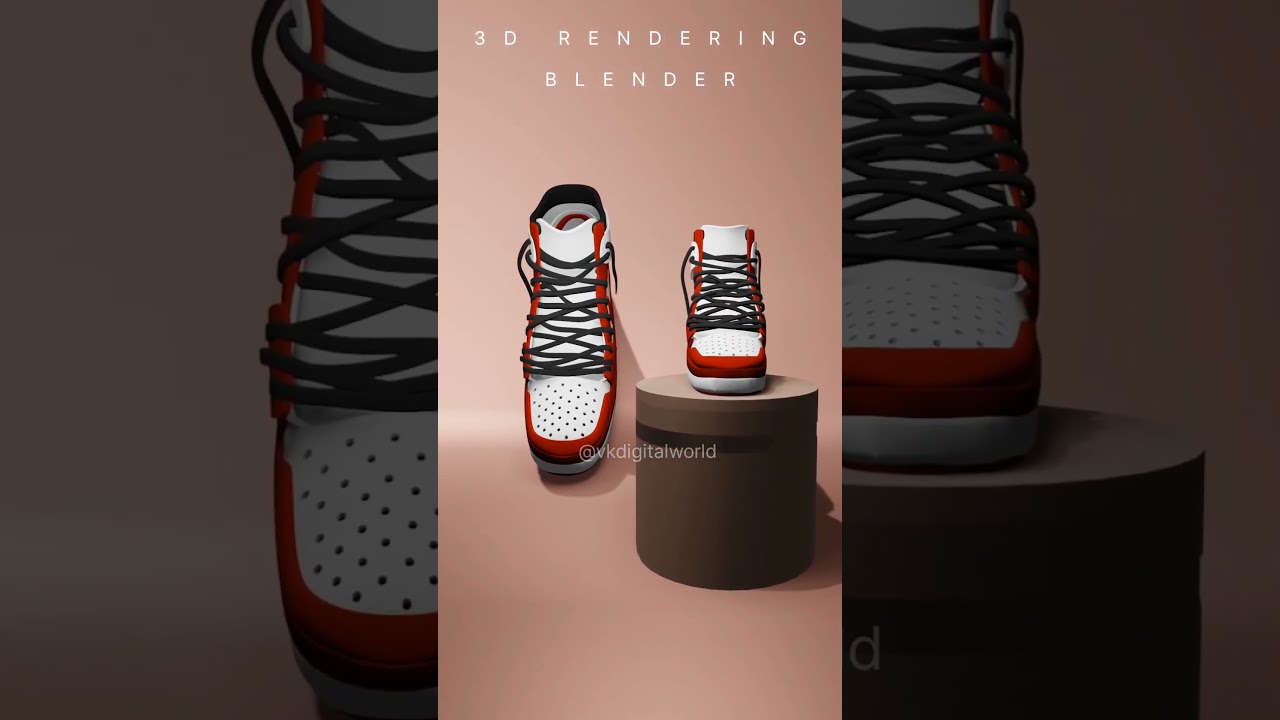 3D Modelling | Nike shoes Rendering | Blender | 3D Blender tutorial | VK Digital World