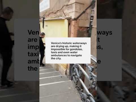 Veniceโs Famous Canals Have Dried Up #climatechange #italy #travel #shorts