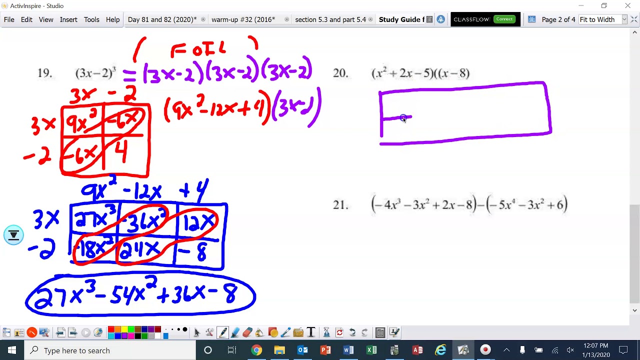 Advanced Algebra Ch  5 3 Study Guide