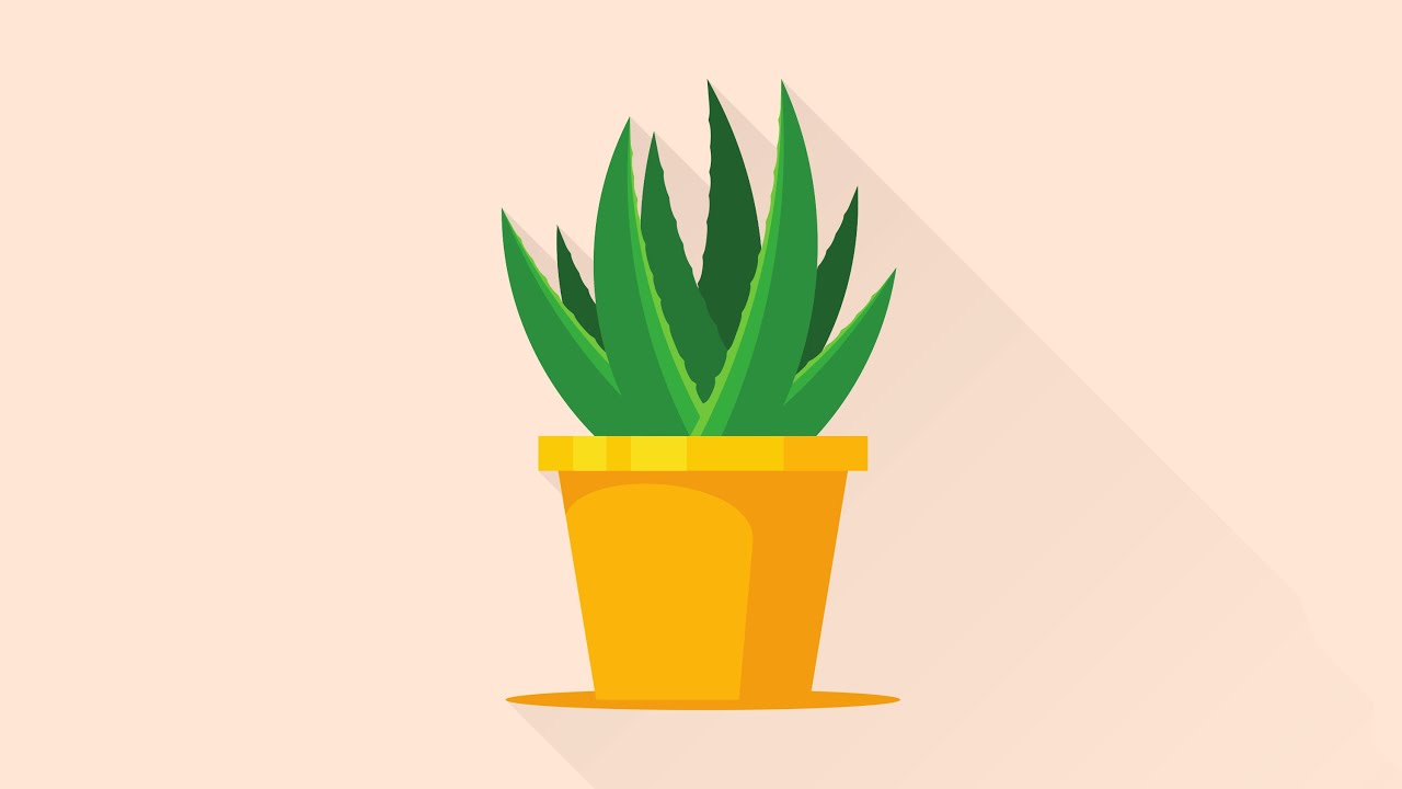 Create a Flat Design Aloe Indoor Plant with Inkscape