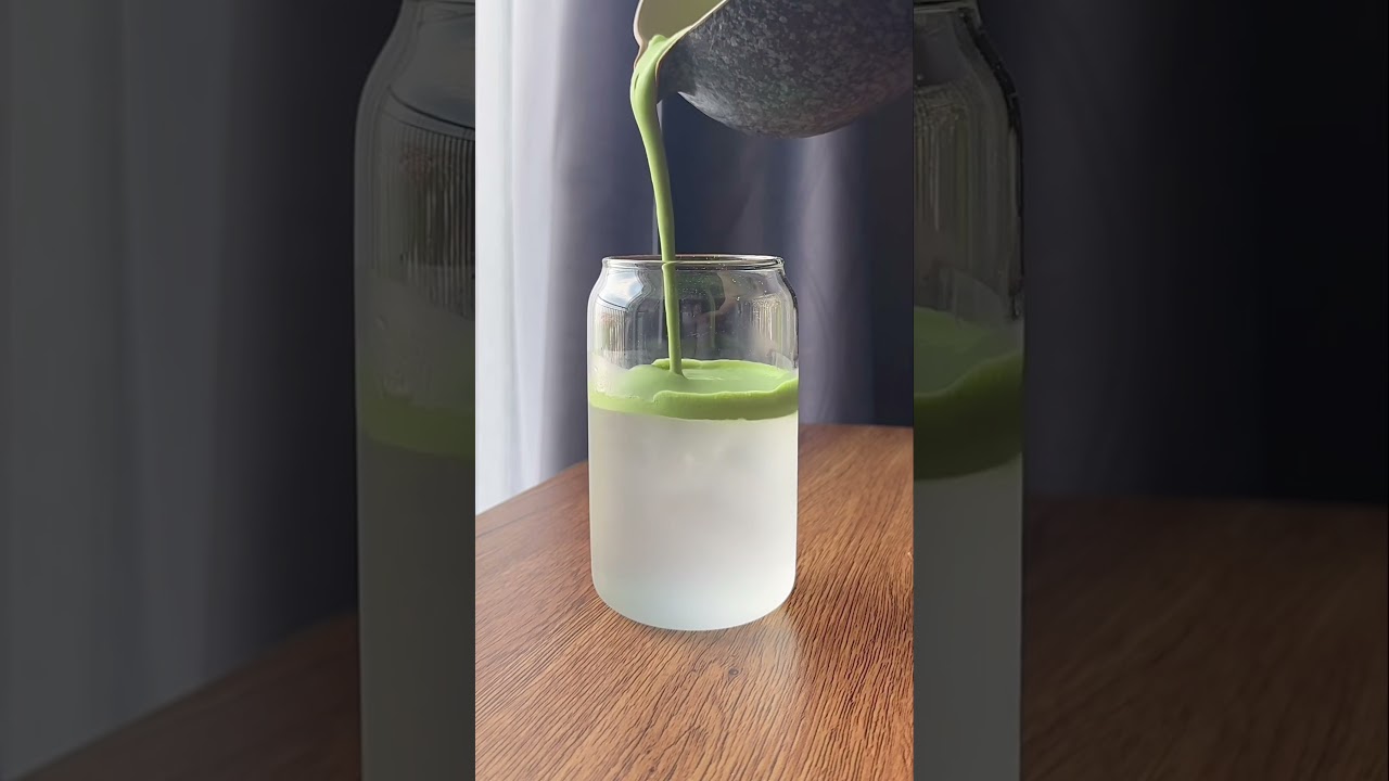 Let’s make the perfect Matcha Cloud Coconut drink 🍵☁️ #matcha #coconut