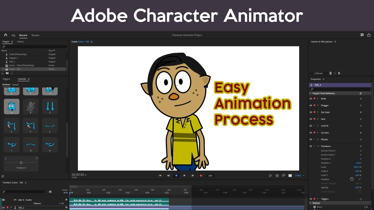 Adobe Character Animator Tutorial | 2D Animation | Easy Process