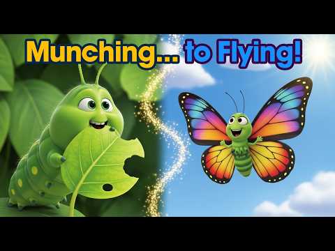 From Caterpillar to Butterfly #CaterpillarSong #ButterflyTransformation #KidsSongs