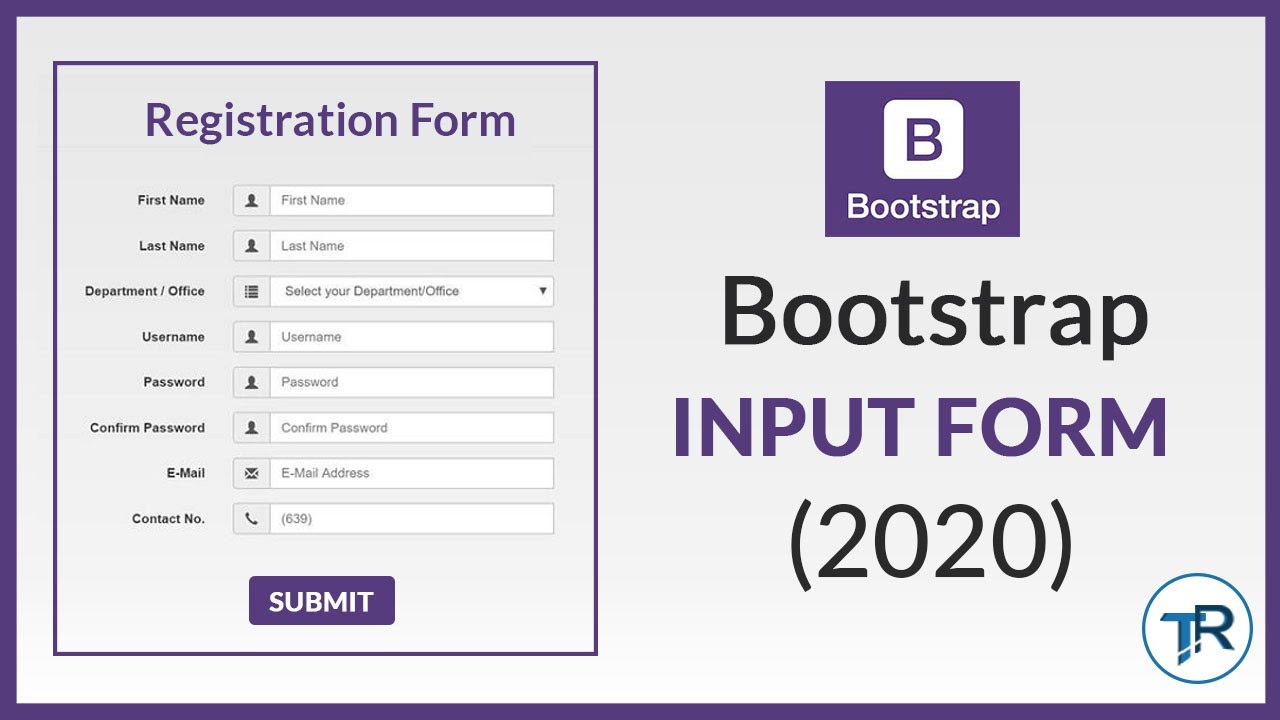 BOOTSTRAP INPUT FORM (2020) | HOW TO MAKE FORM IN BOOTSTRAP