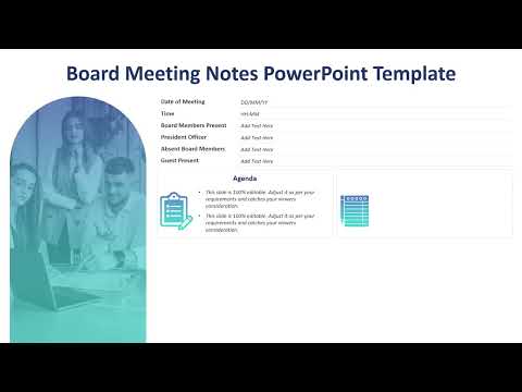 Board Meeting Notes PowerPoint Template | Kridha Graphics