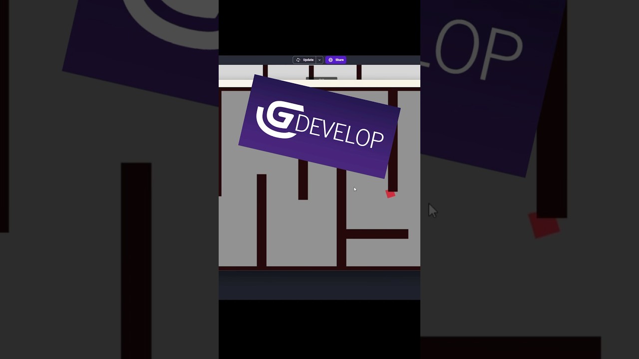 Pathfinding in only 1 minute using Gdevelop! #gamedevtutorial