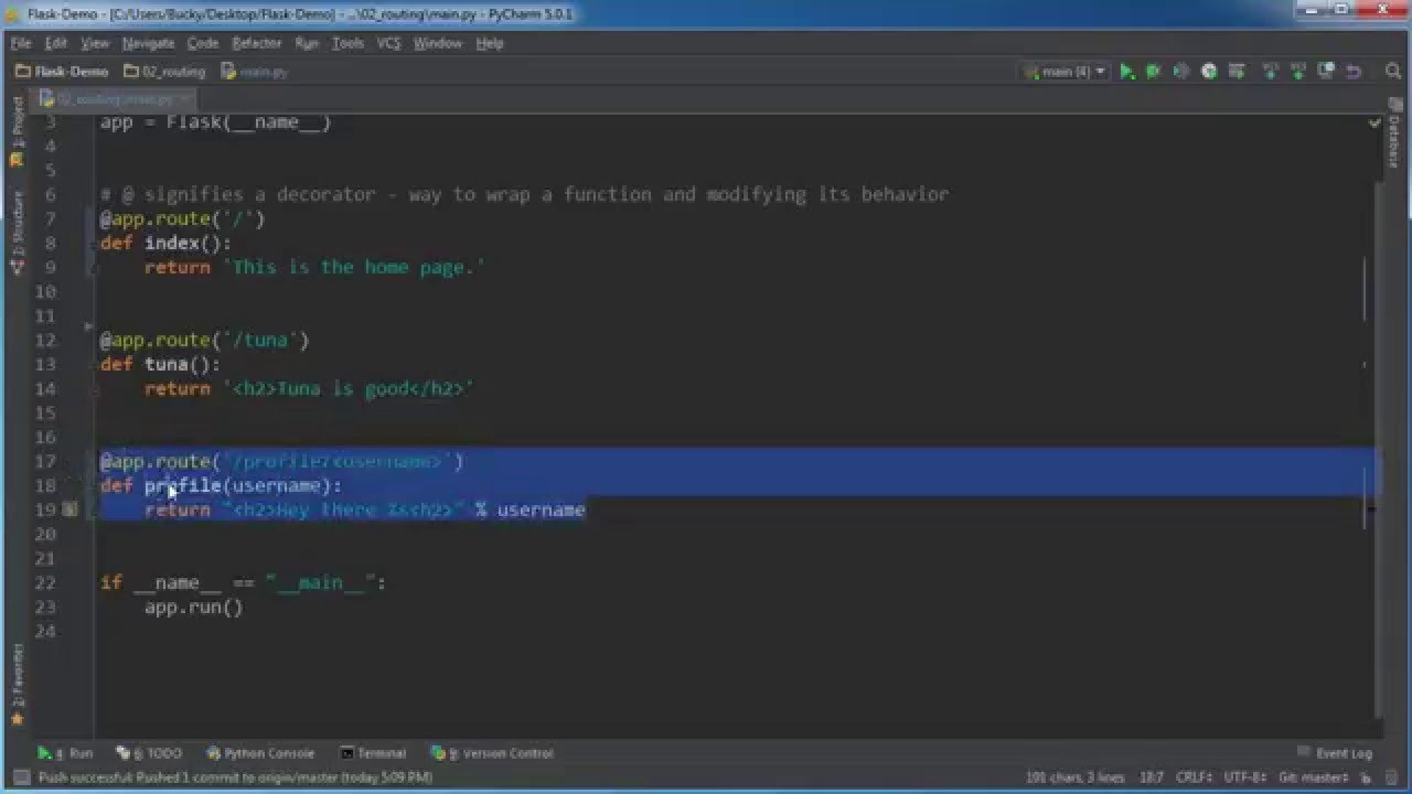Flask Web Development with Python Tutorial - 2 - Routing