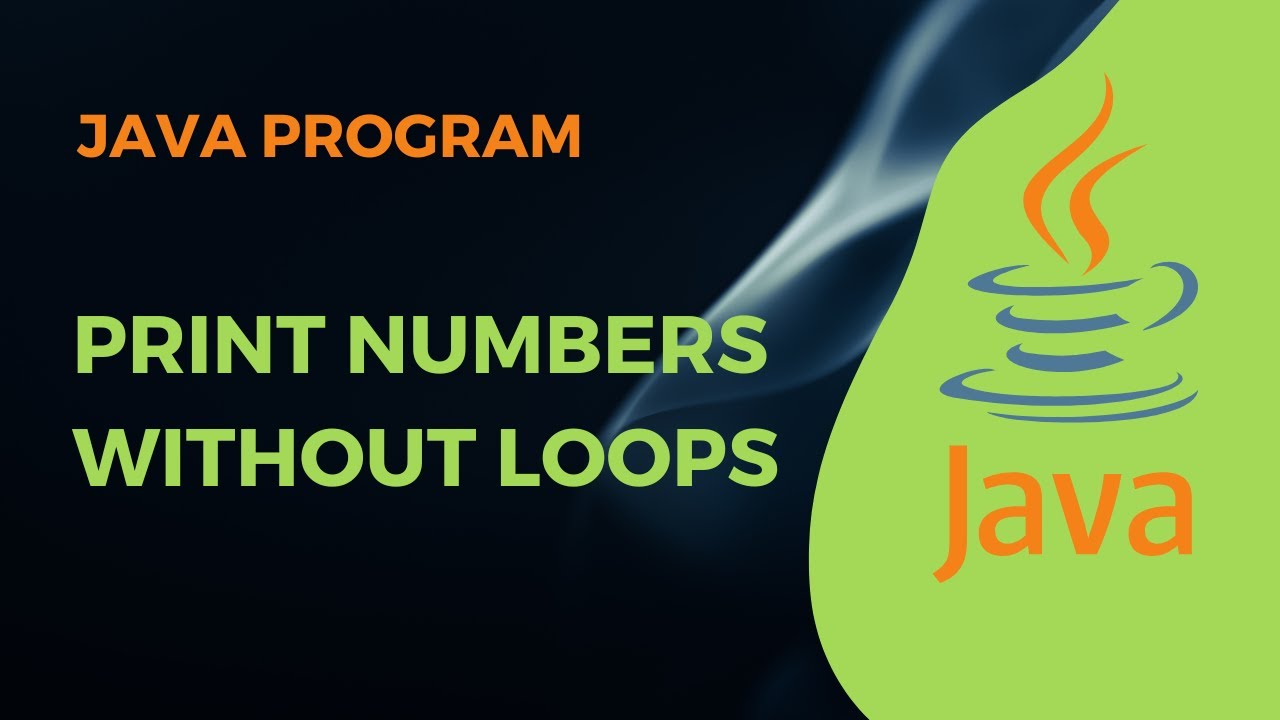 Print Numbers Without Loops || Recursion || Java Program || Swaroop Nadella
