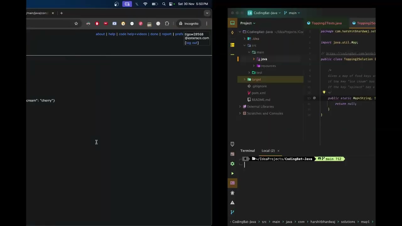 CodingBat Java | Map-1 Section | topping2
