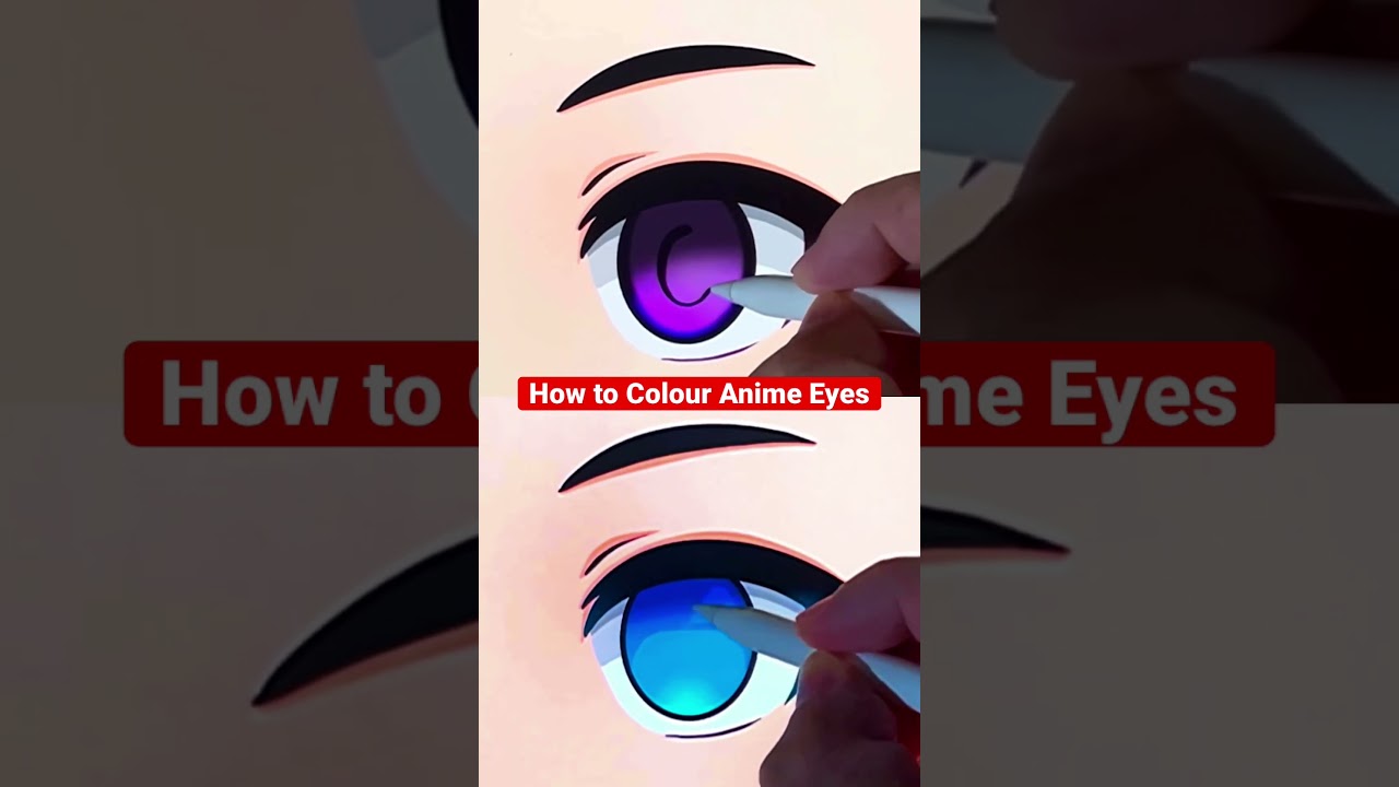 How to Colour Anime Eyes 😱 Draw Chibi Digital Art with Procreate #drawing #animeart #digitalart